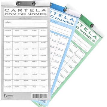 Cartela De Rifa De Nomes - Tamoio | Shopee Brasil