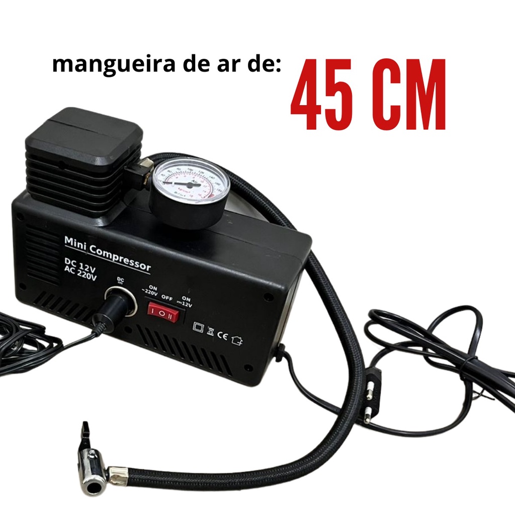 Mini Compressor De Ar 2 Em 1 300psi 30l/min Importway 110v | Shopee Brasil