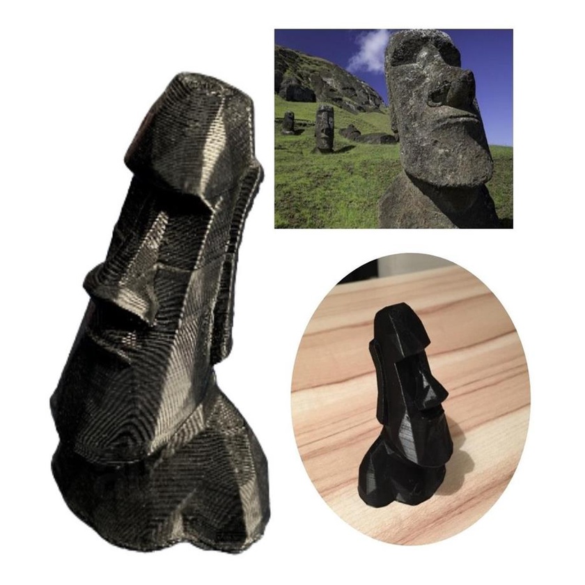 Estatua Moai Da Ilha De Pascoa Geometrico De Altura 20 Cm | Shopee Brasil