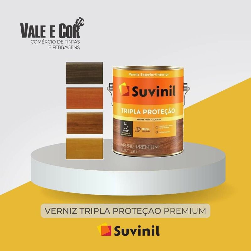 verniz para madeira premium brilhante suvinil cor imbuia | Shopee Brasil