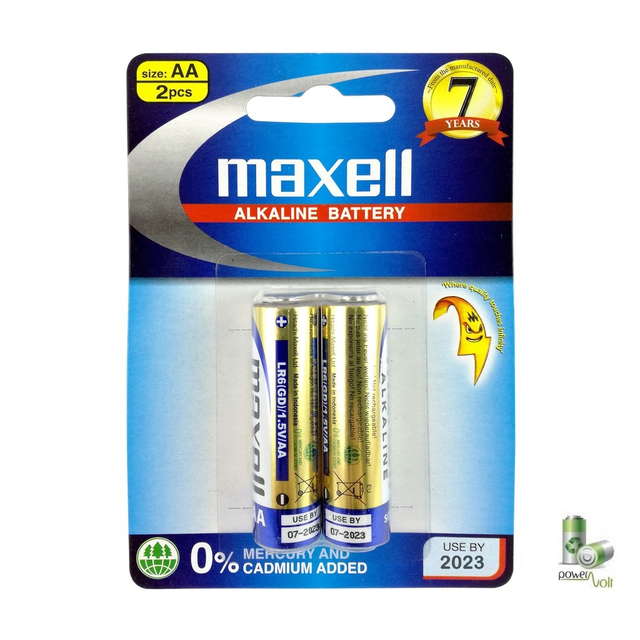 Maxell Pilha Alcalina AA Lr6 - 2 Cartelas C/2 un | Shopee Brasil