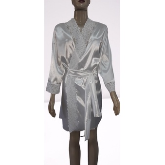 Robes em cetim com detalhes em renda. | Shopee Brasil