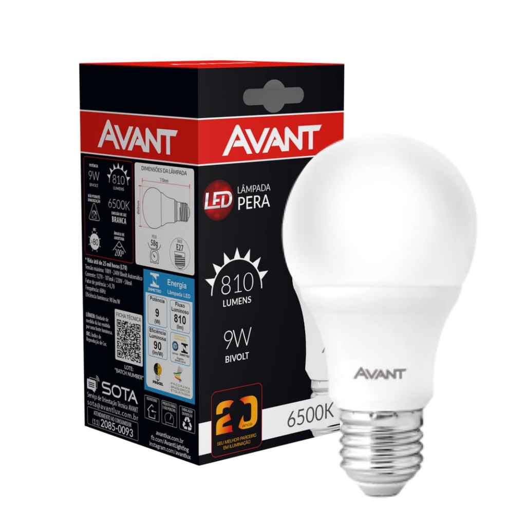 10 Lâmpadas Led 9w Bulbo Branco Frio 6500k Bivolt Soquete E27 Casa Comércio | Shopee Brasil