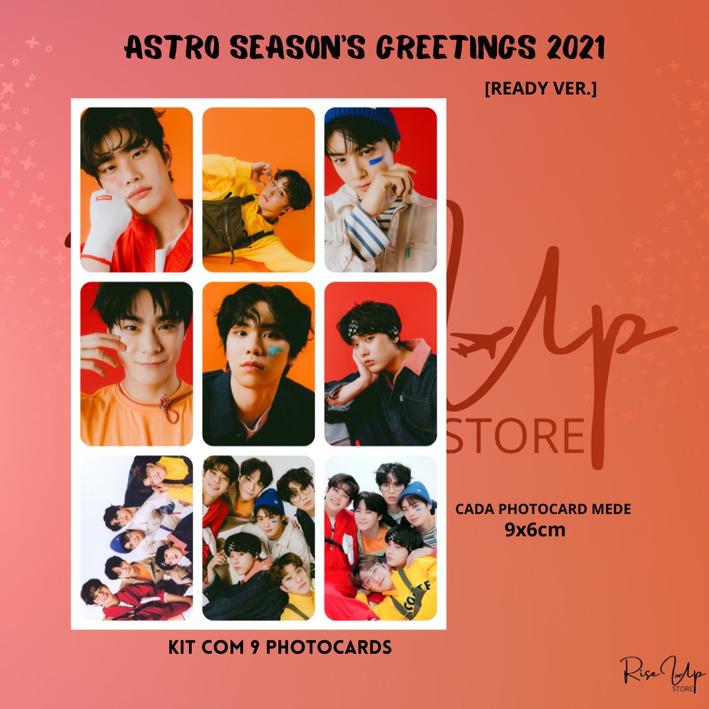 Kit com 9 Photocards ASTRO SEASON'S GREETINGS 2021READY VER. kpop ...