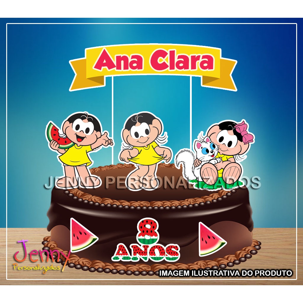 Topo Topper de Bolo Personalizado Magali | Shopee Brasil