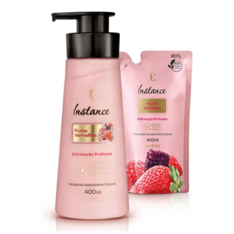 Combo INSTENCE Frutas Vermelhas Hidratante Desodorante Corporal, 400 ml ...