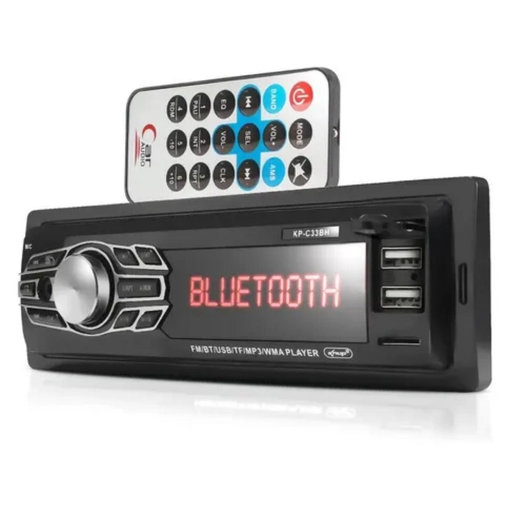 Som Automotivo Radio Knup MP3 AM/FM KP C33BH Com Bluetooth Entrada USB Pendrive Auxiliar e ...