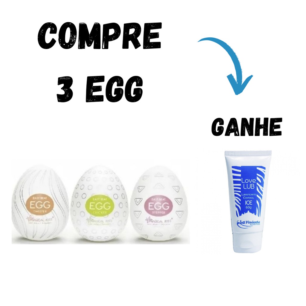 Egg Tenga Masturbador Kit Com 3 Magical Kiss Ovo + Brinde Lubrificante ...