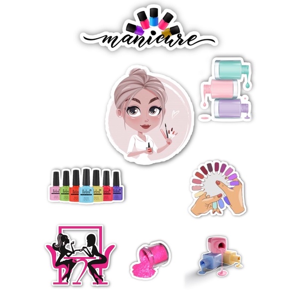 Topo de bolo Manicure - Modelo 01 | Shopee Brasil
