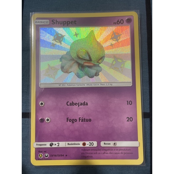Carta Shuppet Shiny (SV16/SV94) Destinos Ocultos - Pokemon TCG | Shopee Brasil