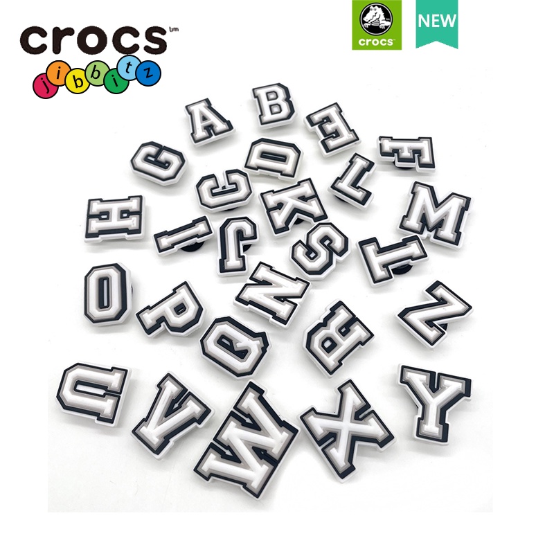 Crocs jibbitz 26 letras alfabeto AZ acessórios para sapatos | Shopee Brasil