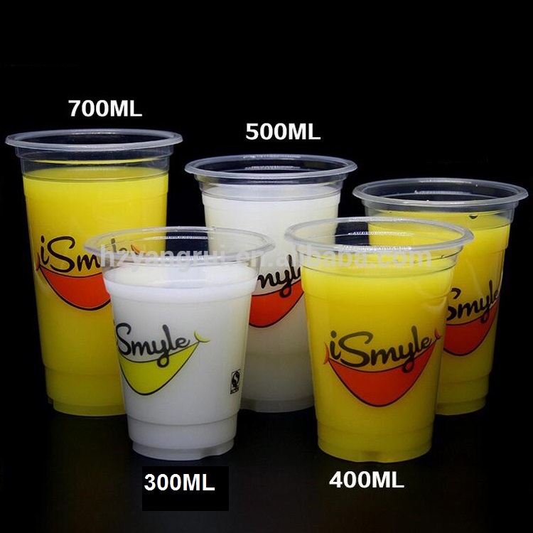 100 Un Copo 400 ml descartável PP Personalizado Com Sua Logomarca Suco ...