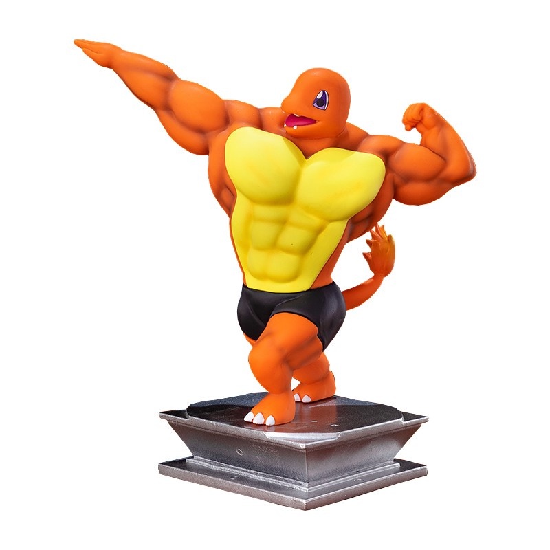 Pokemon Figura De Ação Modelo Fitness Homem Muscular Charmander ...
