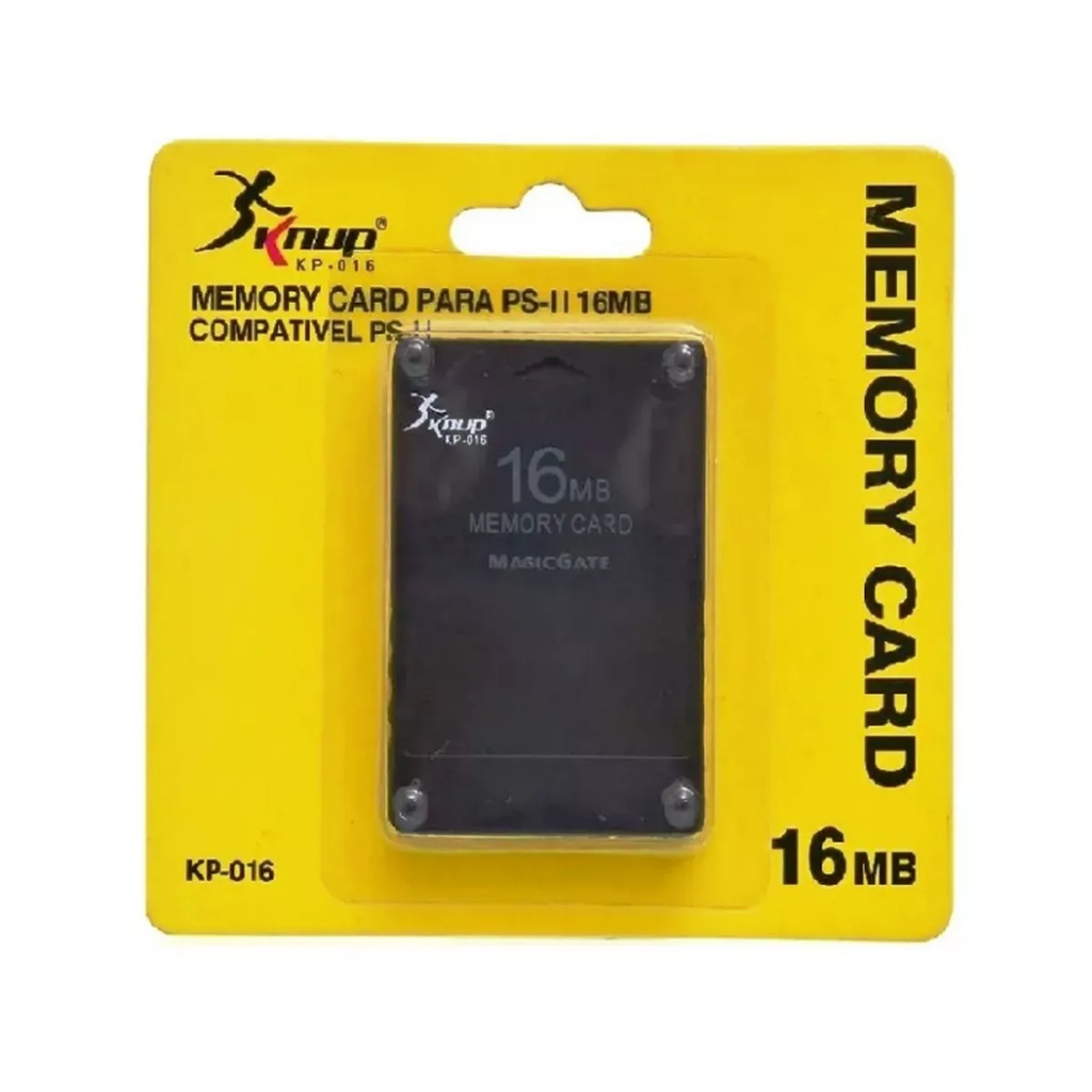 Memory Card 16mb Kp-016 Para Playstation 2 Ps2 - Knup 16mb | Shopee Brasil