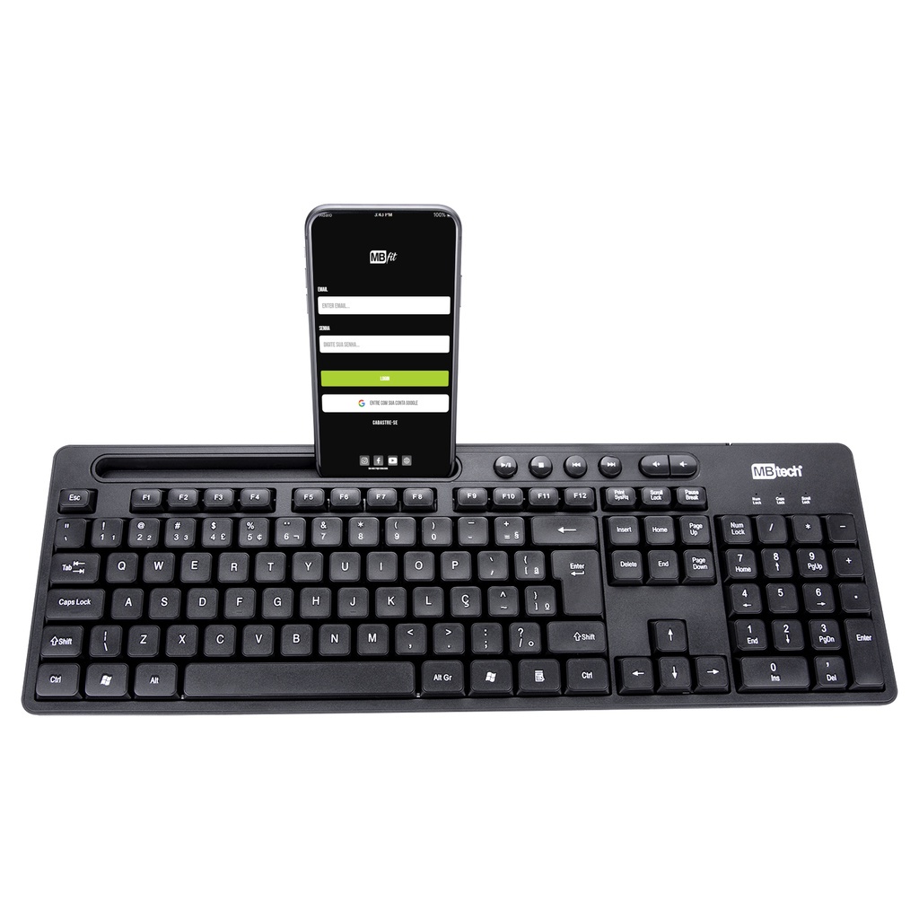 Teclado simples Multimídia USB Smart Support KX Preto MBTech preto ...
