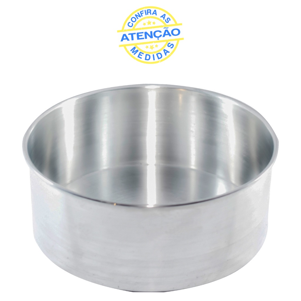 Forma Bolo Assadeira Reta Redonda Alta N 18 Aluminio | Shopee Brasil