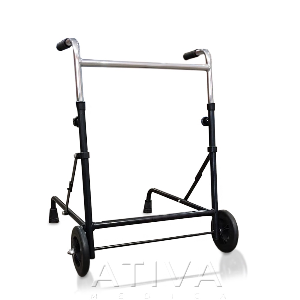 Andador Triangular Adulto Em Alumínio Com 2 Rodas Lumex | Shopee Brasil