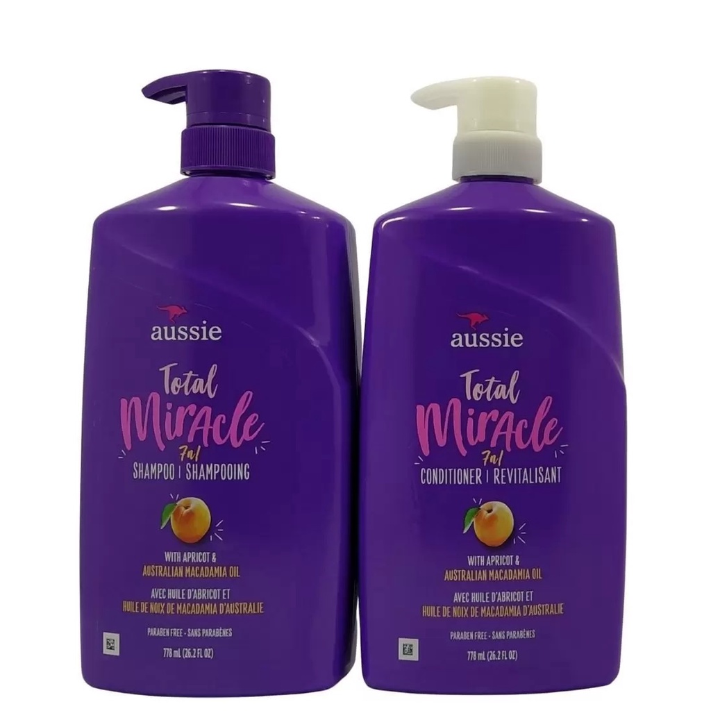 Kit Aussie Total Miracle 7 em 1 Shampoo 778ml e Condicionador 778ml ...