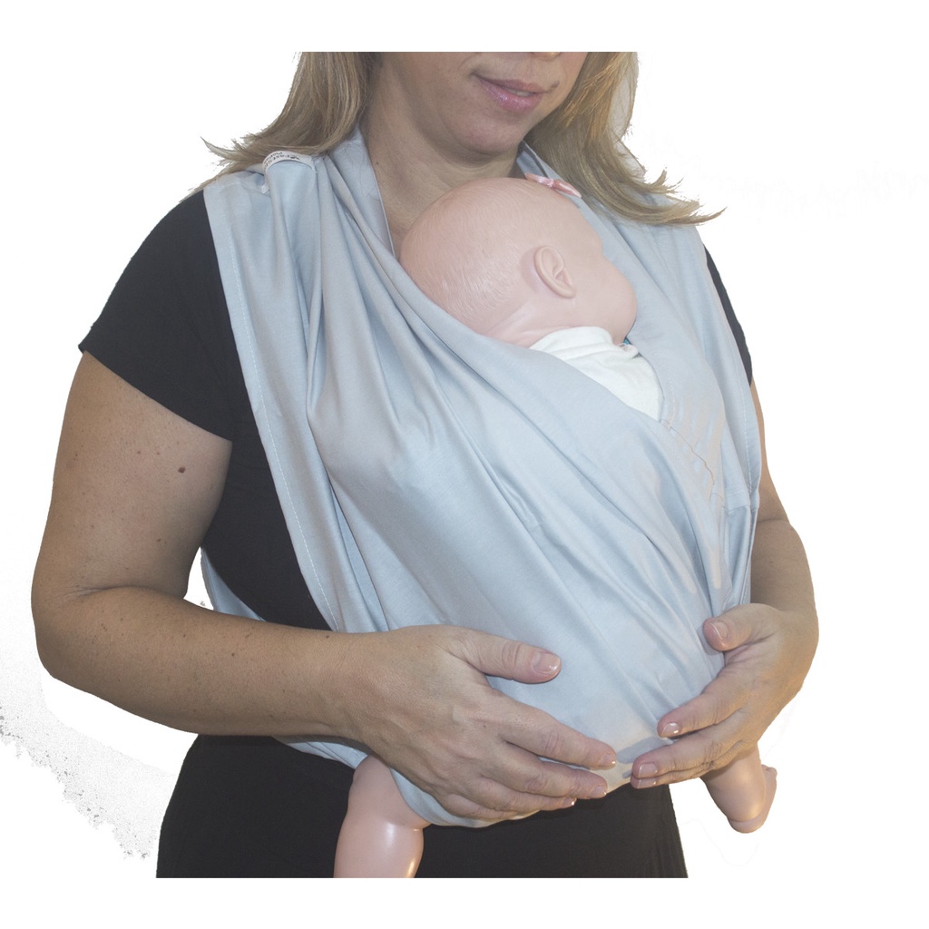Wrap Sling de Vestir - FastSling de Vestir Baby Sling Cinza Claro ...