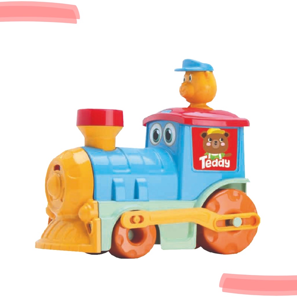 Brinquedo Trenzinho Didatico Colorido - Teddy Train didatico na solapa ...