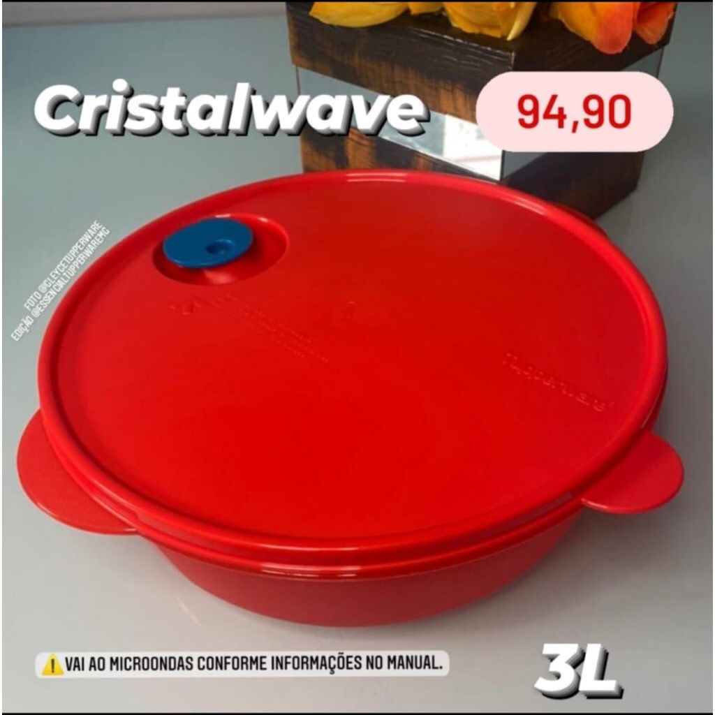 Cristalwave 3L Tupperware - microondas | Shopee Brasil