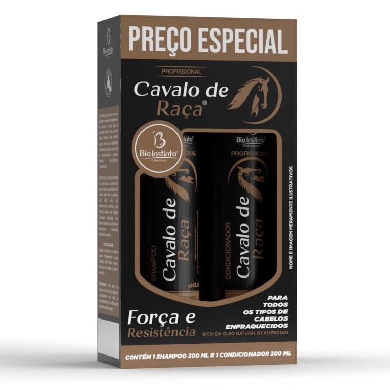 Kit Shampoo e Condicionador Cavalo de Raça - Bio Instinto | Shopee Brasil