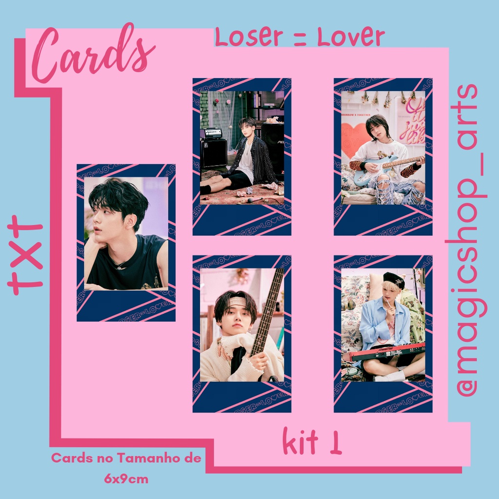 Cards TXT LOser=Lover KPOP ( COM VERSO) | Shopee Brasil