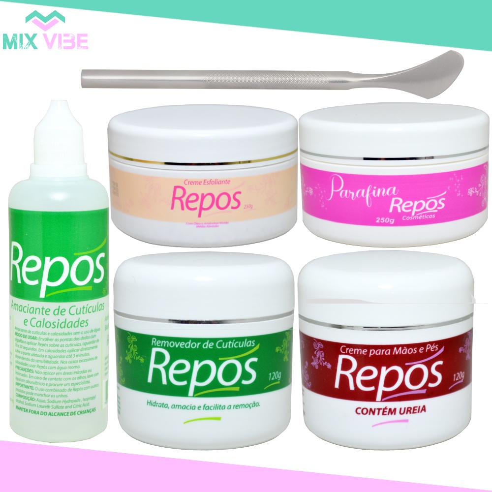Kit Repos Amaciante de Cutículas 120ml + Creme Removedor + Ureia 120gr ...