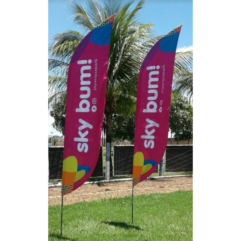 flag wind banners kit 2 uni base fixa | Shopee Brasil