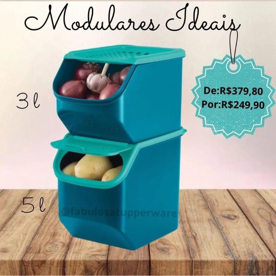 Modulares de 5 e 3 litros da Tupperware | Shopee Brasil