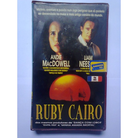 Fita Vhs Original Ruby Cairo - Andie Macdowell - Liam Neeson | Shopee Brasil