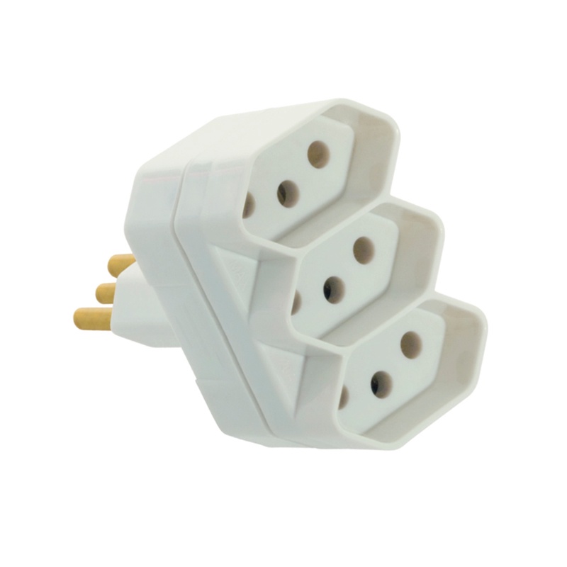 Benjamim Plugue Padrão 2P+T com 3 Tomadas 20A 250V Fame | Shopee Brasil