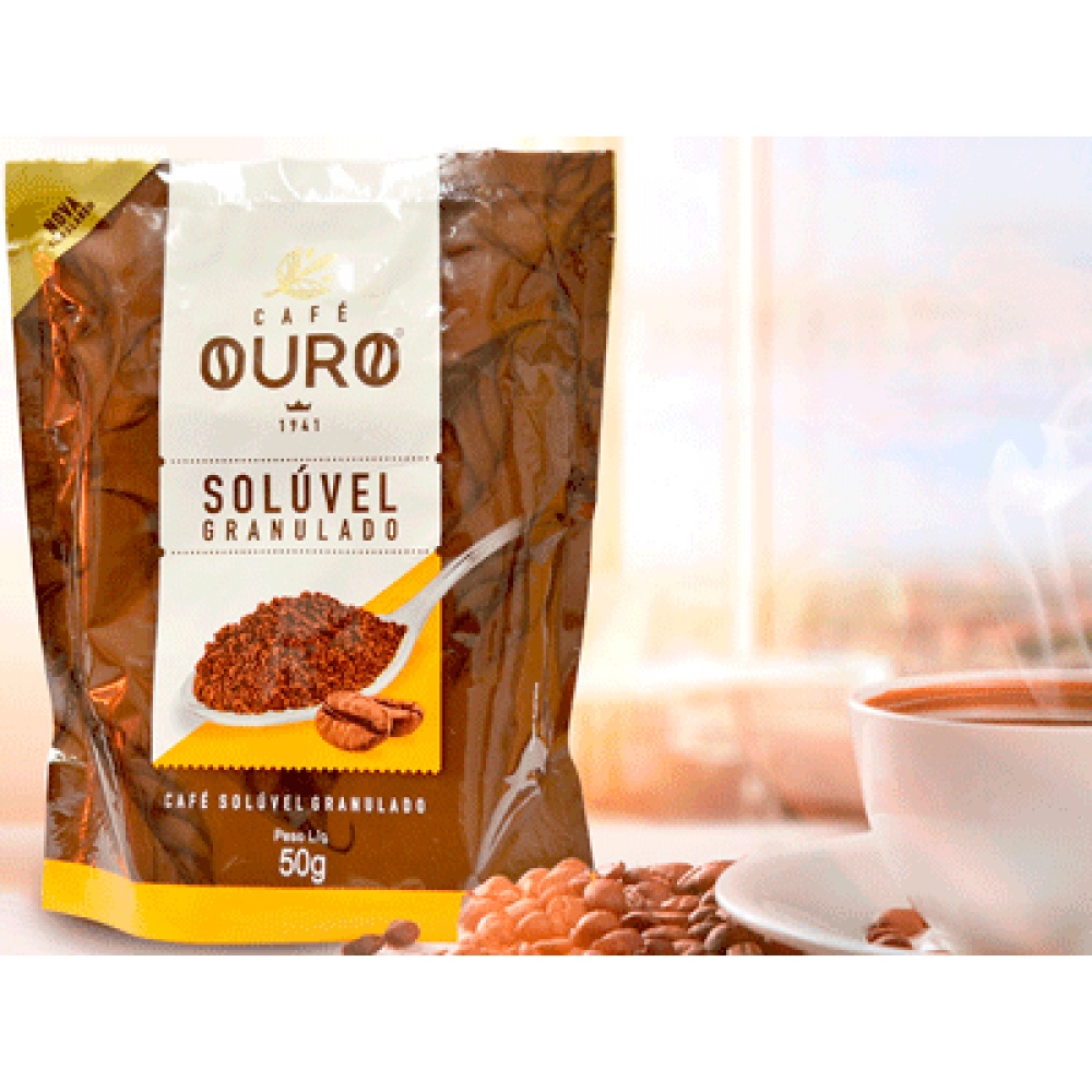 Café Solúvel Granulado - Ouro - O Melhor Café Do Brasil - 50g | Shopee ...