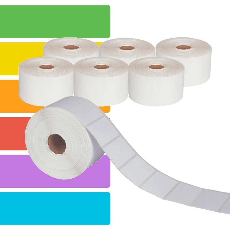6 rolos de Etiqueta adesiva 60x30mm 6x3cm (1 coluna) BOPP p/ Zebra ...