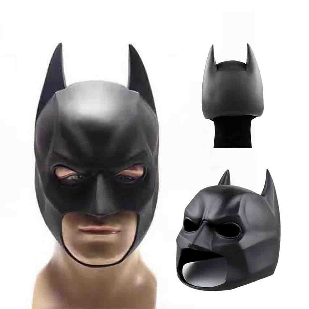 Batman Full Mask With Cowl The Dark Knight Rises Latex Helmet Adult ...