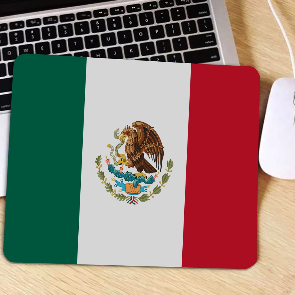 Mouse Pad 23x18cm Bandeira País México Deskpad Presente | Shopee Brasil