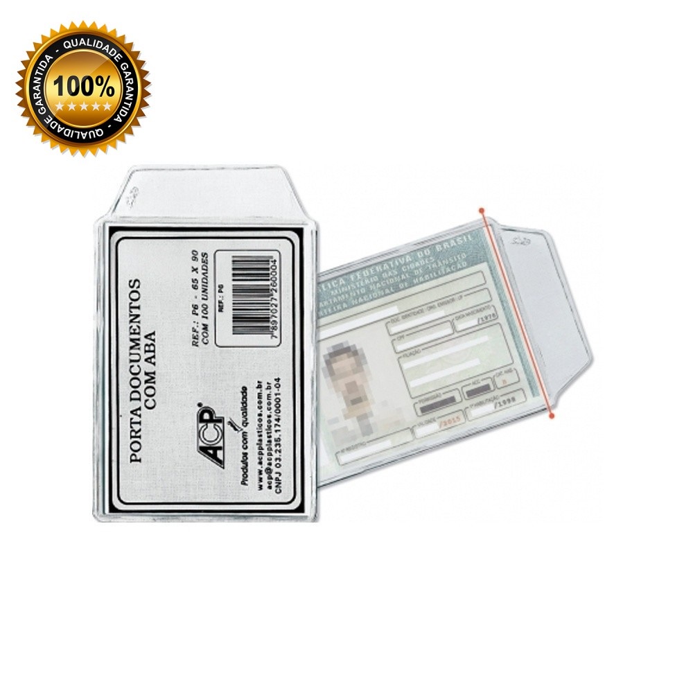 Protetor Porta Documentos Cnh C/aba 01 Unidades | Shopee Brasil
