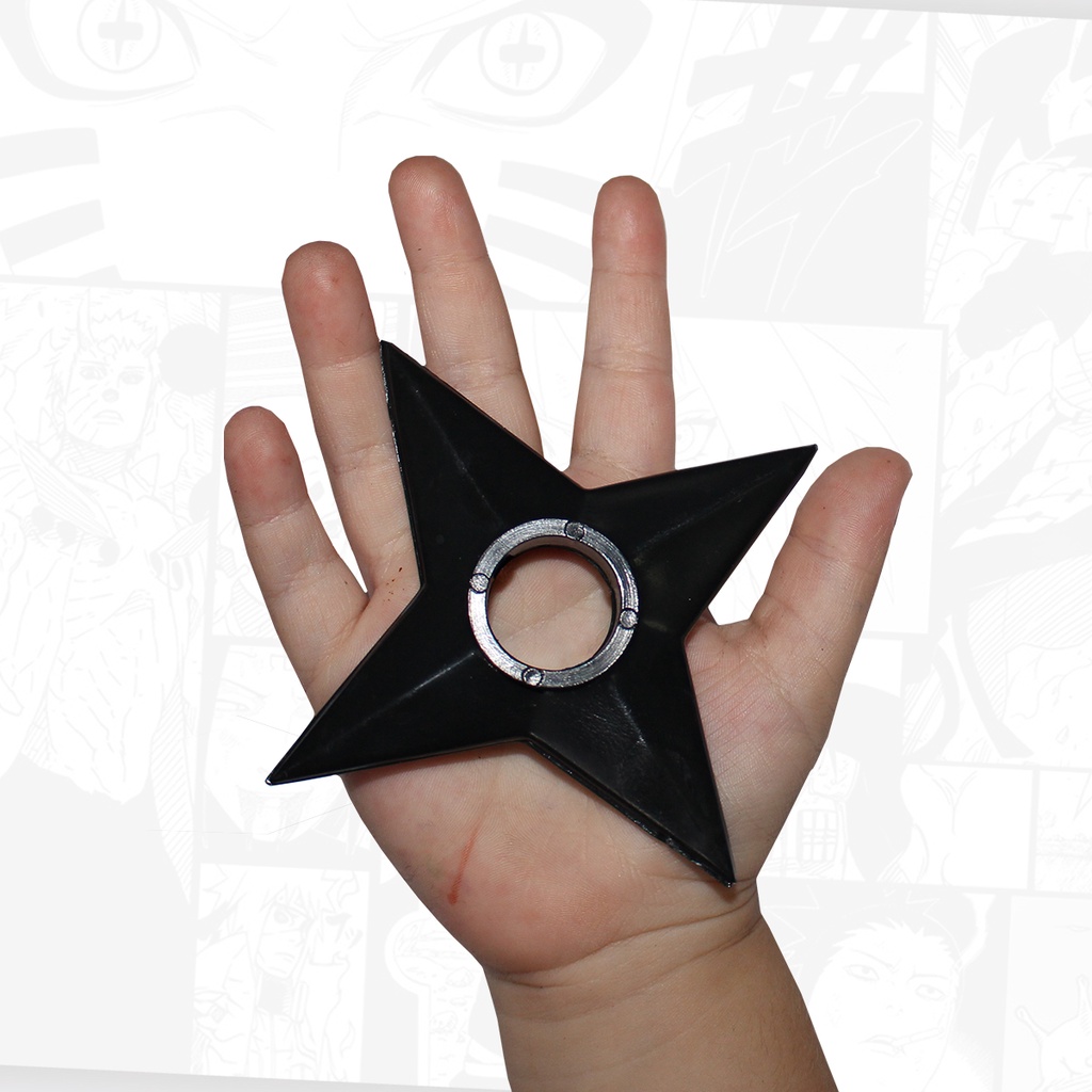 Shuriken Espiral Quatro Pontas Anime Naruto Cosplay Item Kit Ninja ...