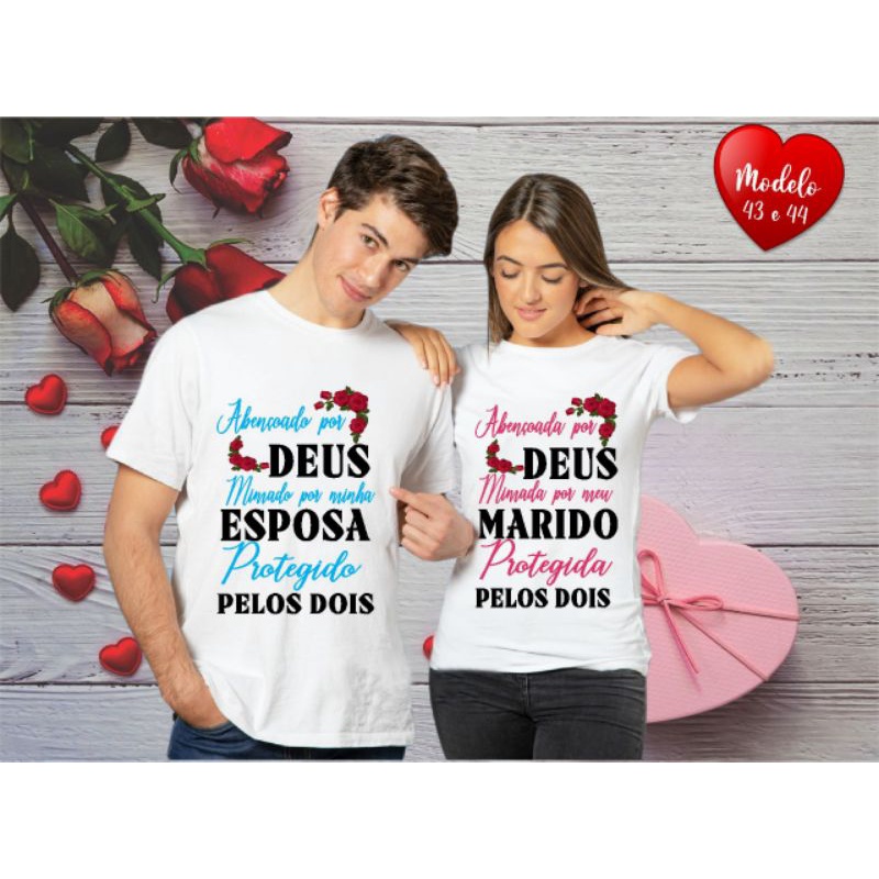 Kit 2 camisas dia dos namorados | Shopee Brasil
