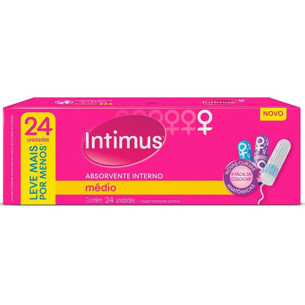 Absorvente Interno Intimus Super, Medio e Mini | Shopee Brasil
