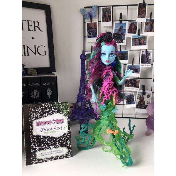 Boneca Monster High Posea Reef Assustadora barreira de corais COMPLETA ...
