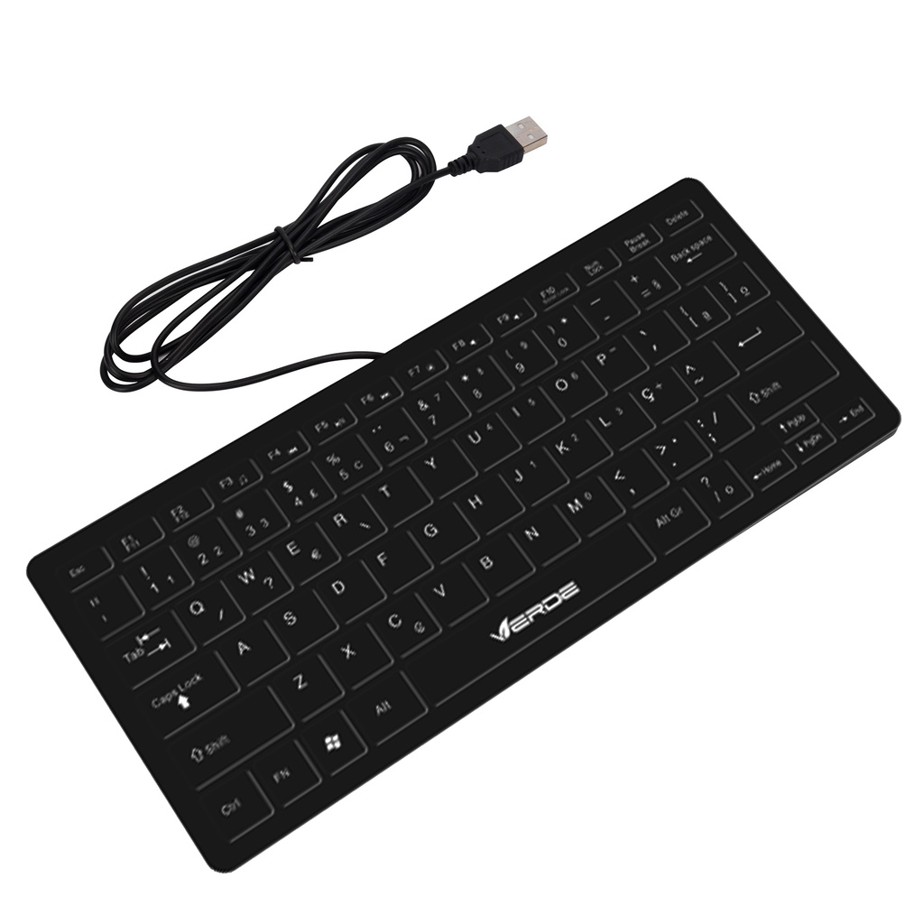 Mini Teclado Com Fio Compacto Multimidia Ultra Fino Para Notebook E ...