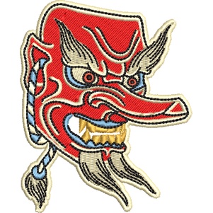 Patch bordado termocolante yokai mascara de tengu anime japão | Shopee ...