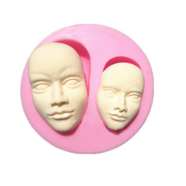Molde de Silicone Rostos 2D para Artesanato e Confeitaria Modelo de ...