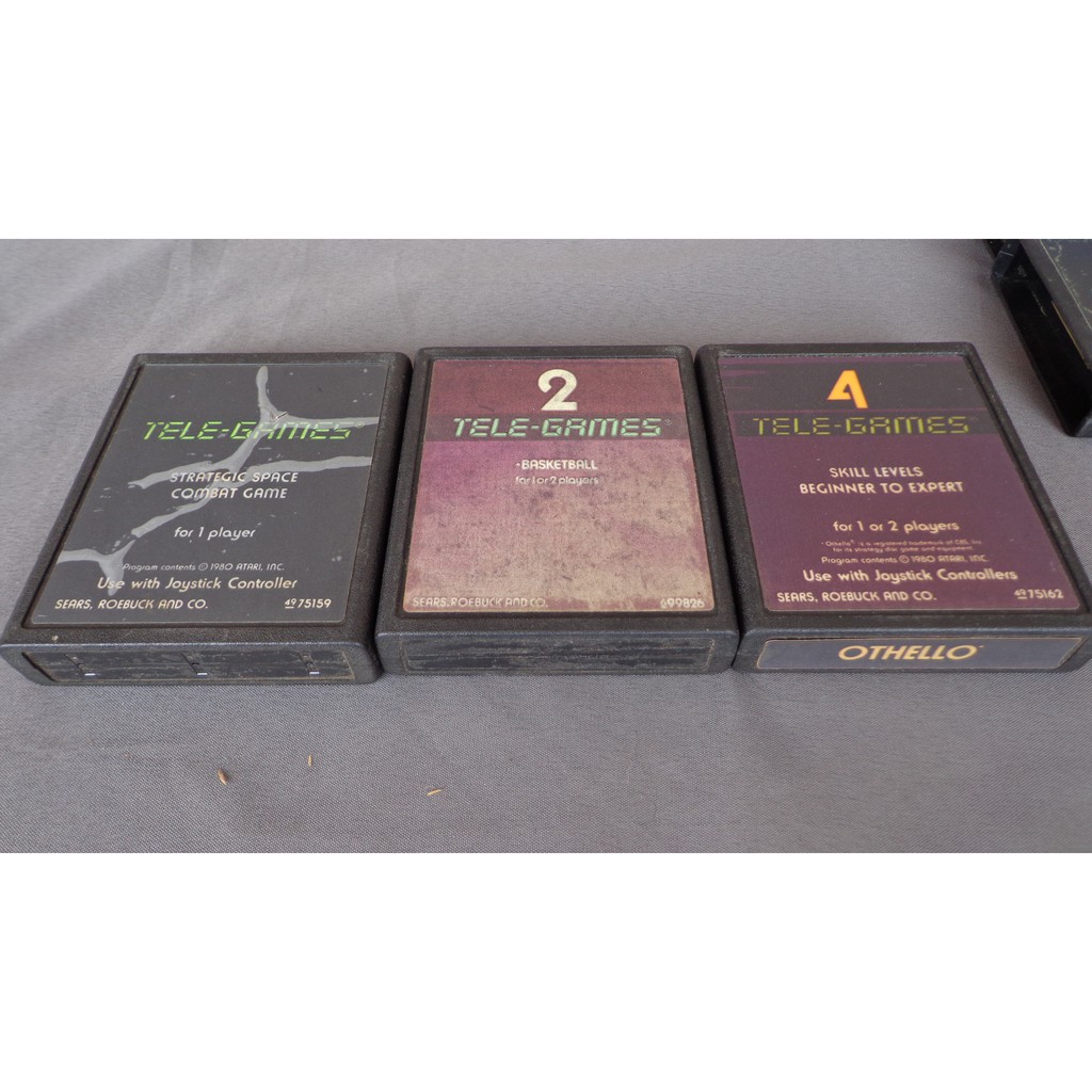 cartucho atari 2600 sears tele-games label, valor por unidade, diversos ...