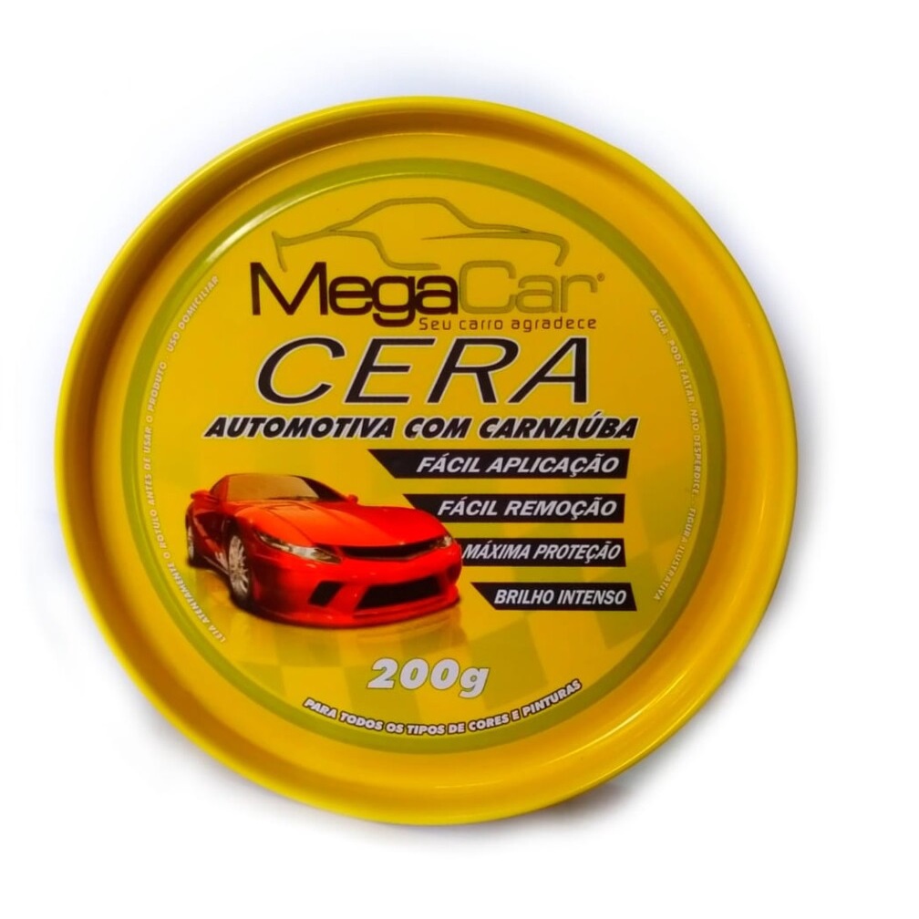 Cera Automotiva Com Carnauba. Fácil Aplicação, Brilho Intenso E Maxima ...