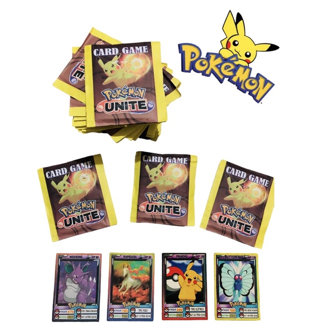 POKÉMON 50Pacotinhos = 200 Cards/Figurinhas Para Brincar Diversão ...