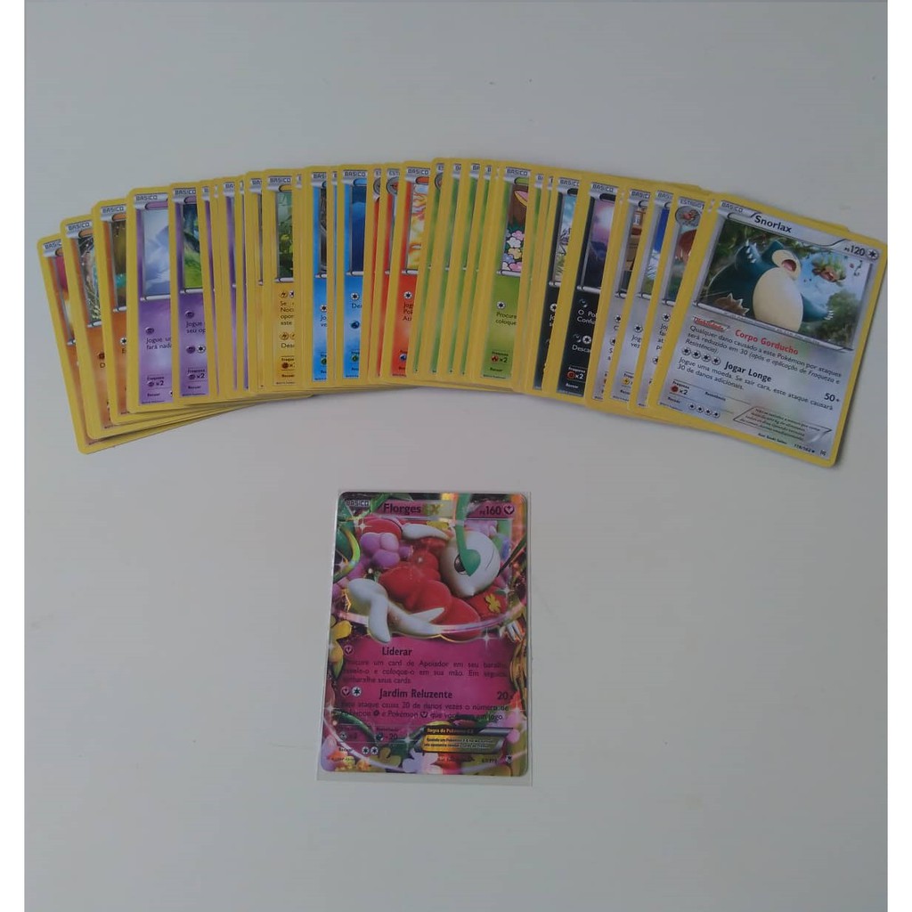 Lote 50 Cartas Pokémon TCG + 1 Carta Pokémon Florges EX (67/119 - XY4 ...