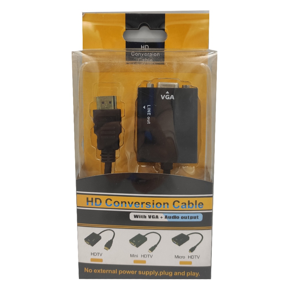 Adaptador Hdmi Para Vga Hd Conversion Cable | Shopee Brasil