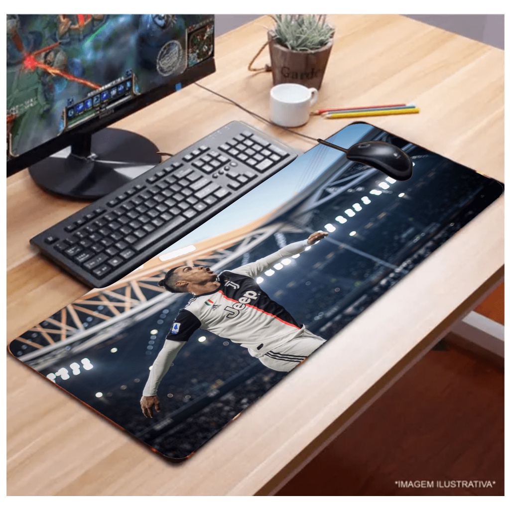 Mouse Pad Gamer fifa game cristiano ronaldo Personalizado 65x32 ...